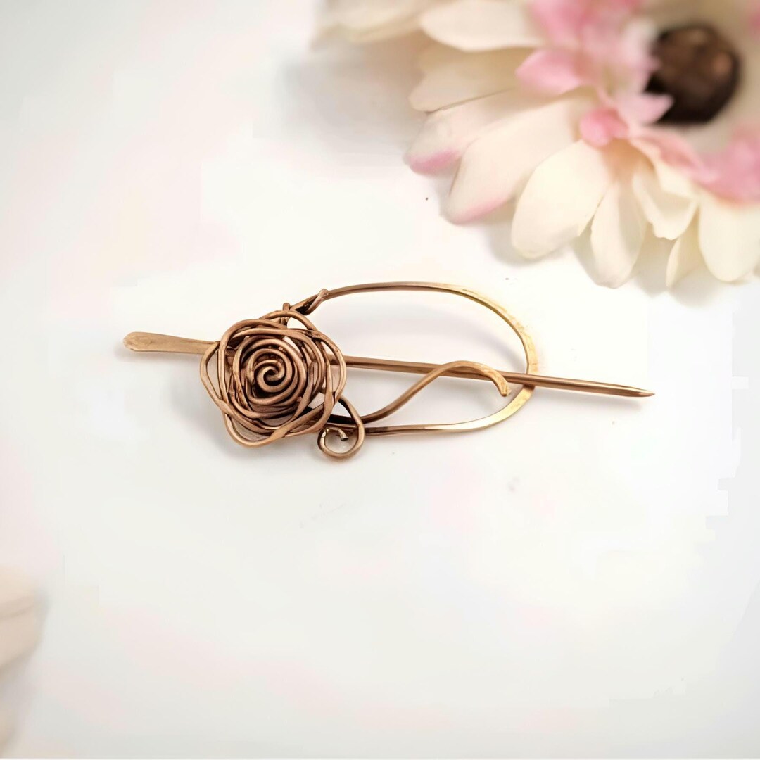Tiny Hair Clip for Thin or Fine Hair, Small Copper, Brass or Silver ...
