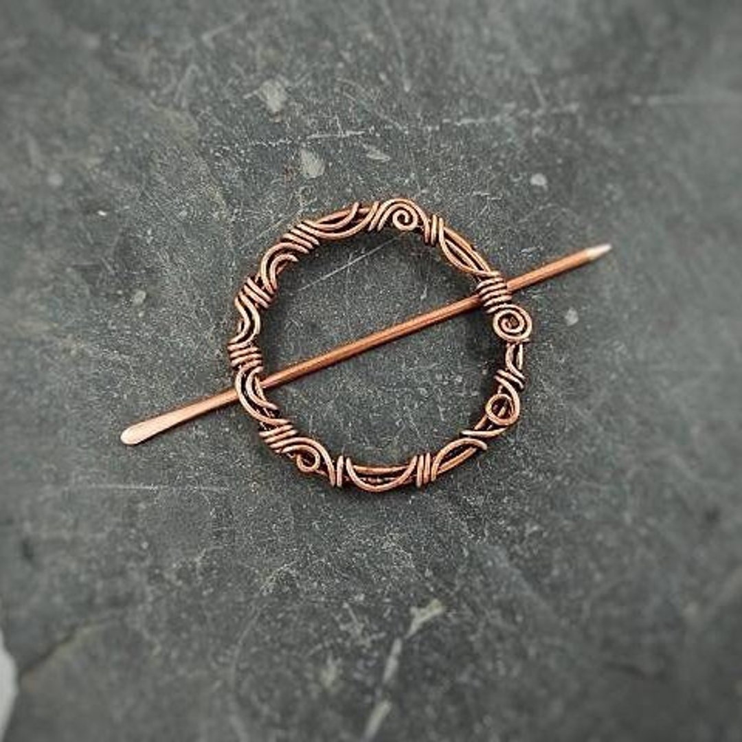 Circular Hair Pin for Thick or Fine Hair, Copper Hair Clip With ...