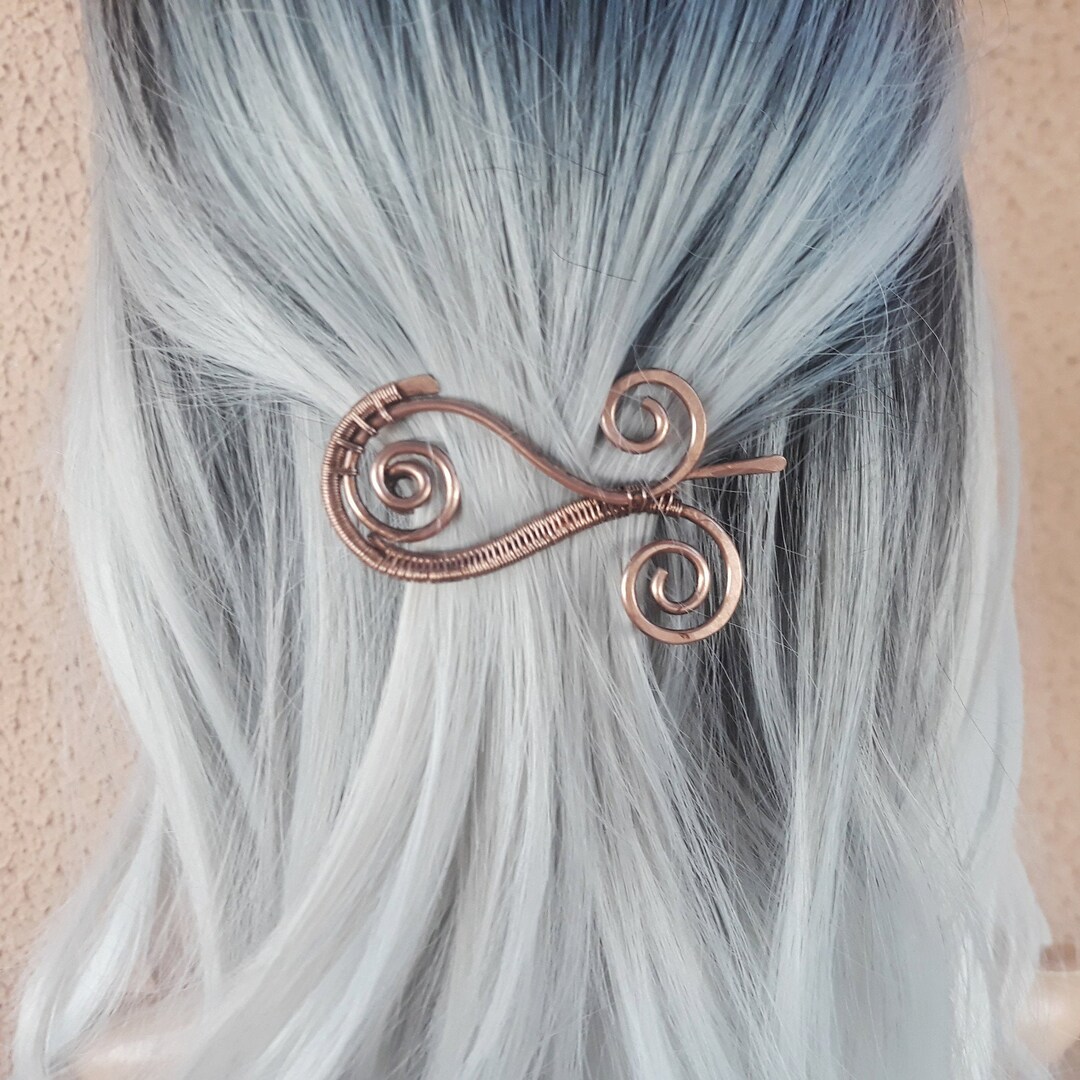 Copper Wire Fish Hair Barrette, Small Barrette for Women, Small ...