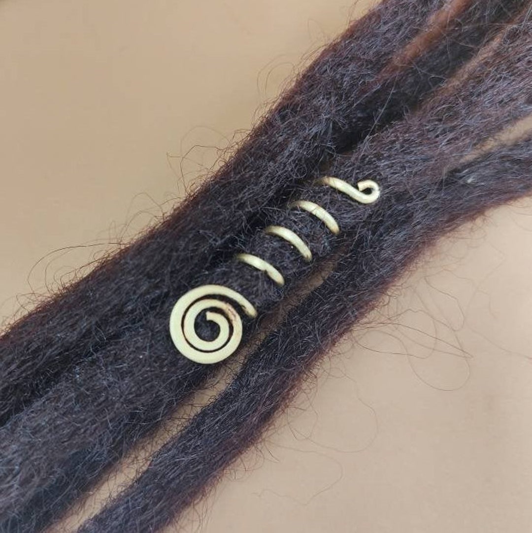 Viking Hair Spiral for Thin or Fine Hair, Dread Bead Loc Jewelry ...
