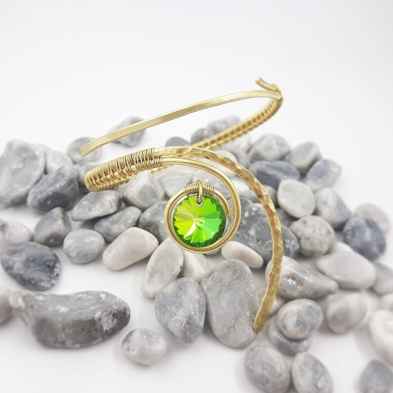 Swarovski Upper Arm Bracelet for Women Golden Armlet With - Etsy