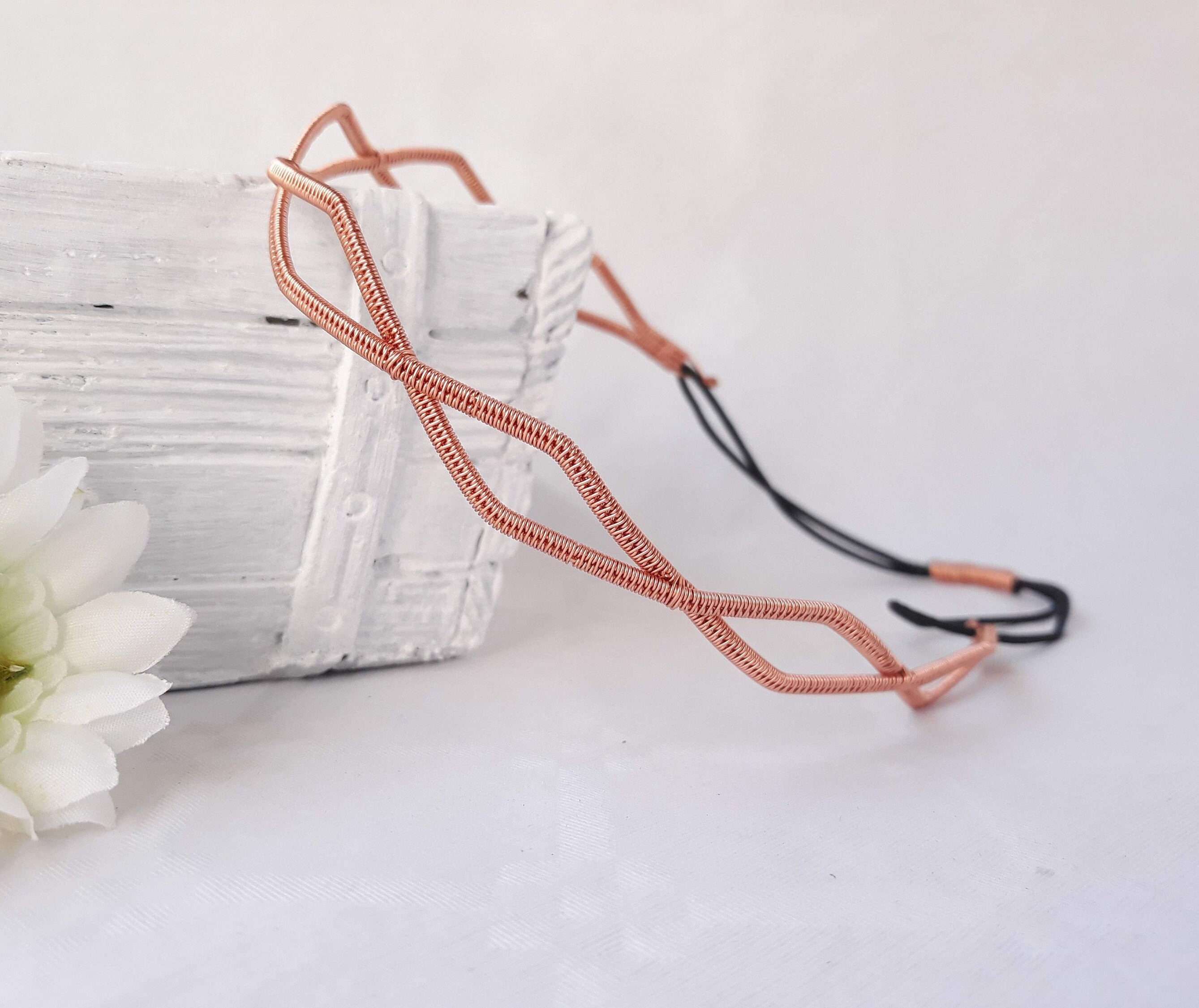 Women's headband made of woven copper wire metal tiara | Etsy