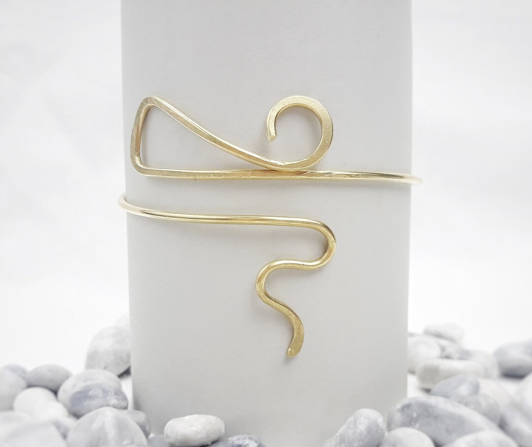 Egyptian Upper Arm Bracelet for Women, Adjustable Snake Upper Arm Cuff ...