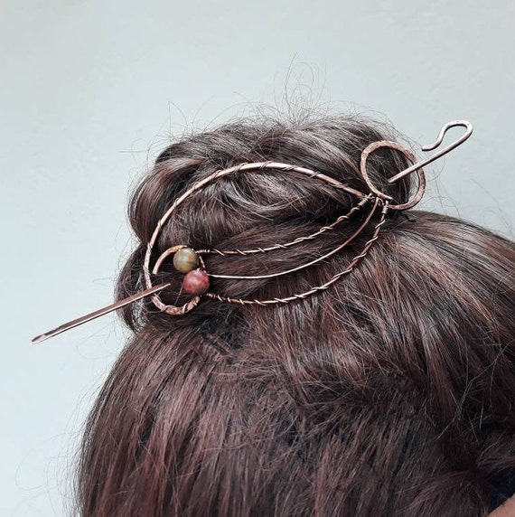 Wire Wrap Hair Clip Hair Slide Copper Hair Sticks Heady Wire | Etsy