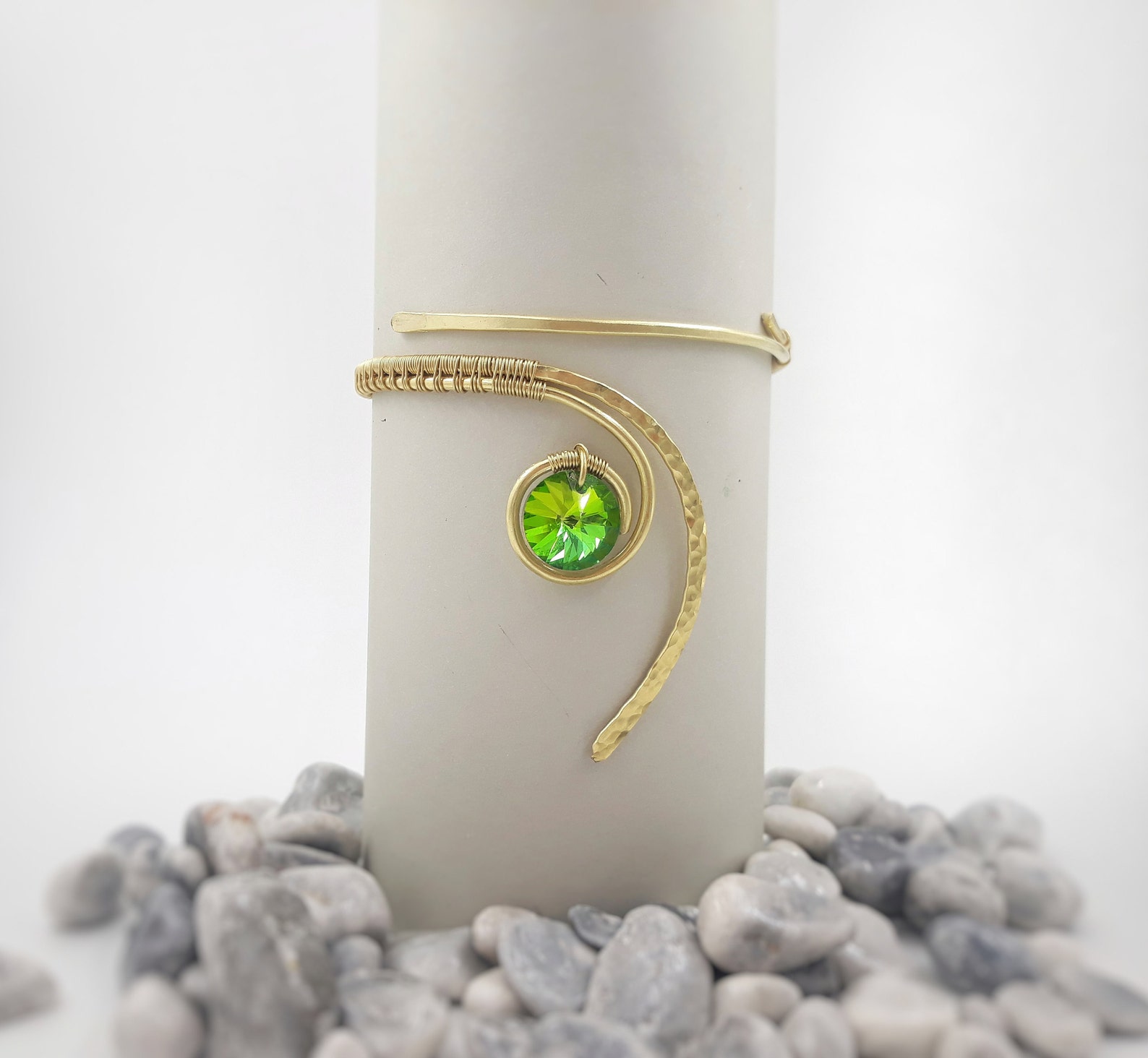 Swarovski Upper Arm Bracelet for Women Golden Armlet With - Etsy