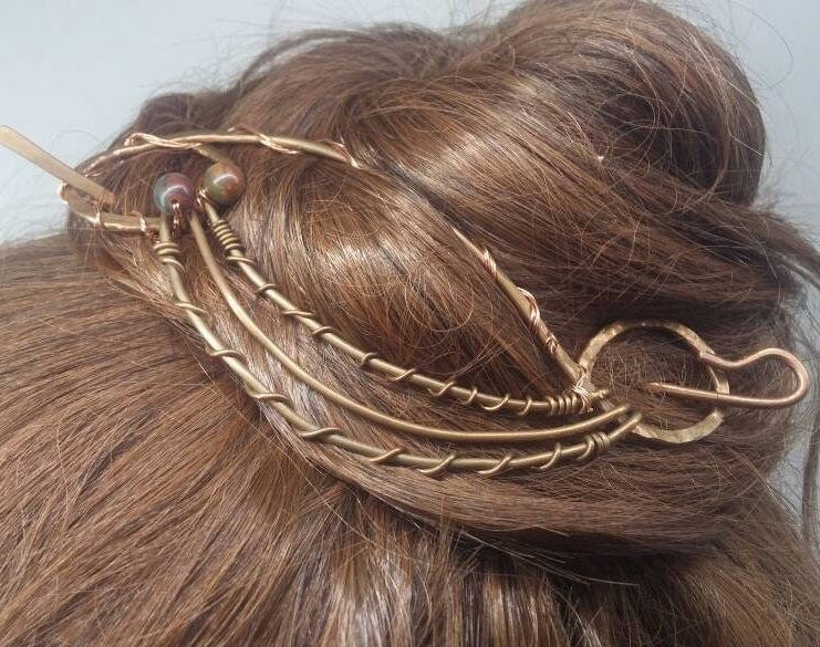 Wire Wrap Hair Clip Hair Slide Copper Hair Sticks Heady Wire | Etsy