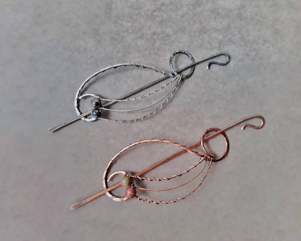 Wire Wrap Hair Clip Hair Slide Copper Hair Sticks Heady Wire - Etsy Denmark