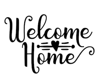 Welcome Home Heart Svg - Etsy