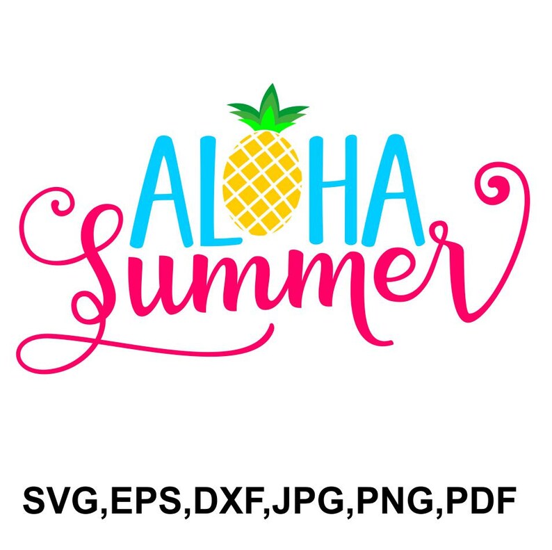 Aloha summer SVG file aloha summer design cricut file | Etsy