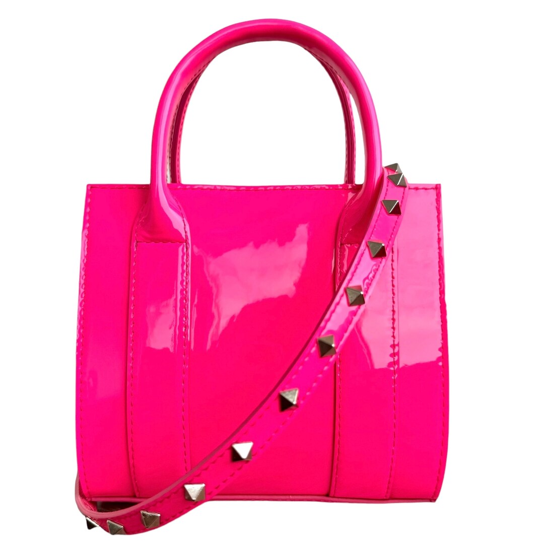 Neon Pink Patent Leather Beta Bag - Etsy