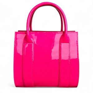 Neon Pink Patent Leather Beta Bag - Etsy