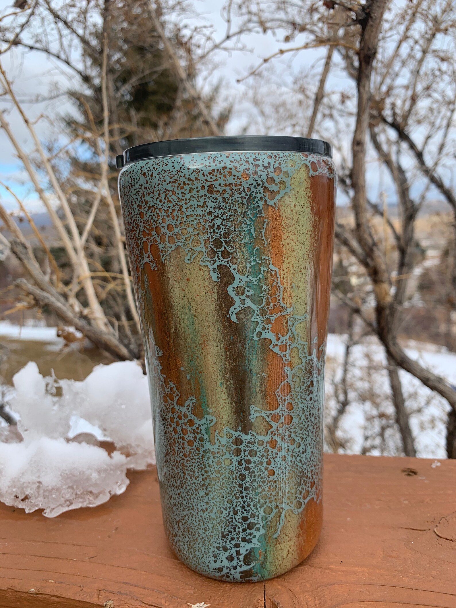 PATINA RUSTIC GLITTER Tumbler | Etsy