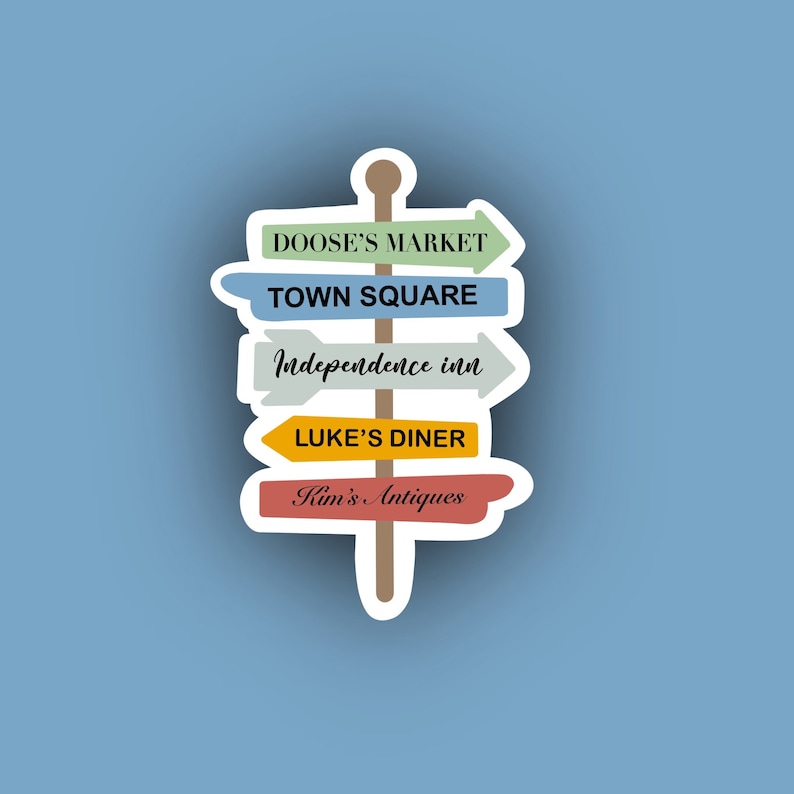 Stars Hollow Sign Gilmore Girls Collection Glossy stickers | Etsy