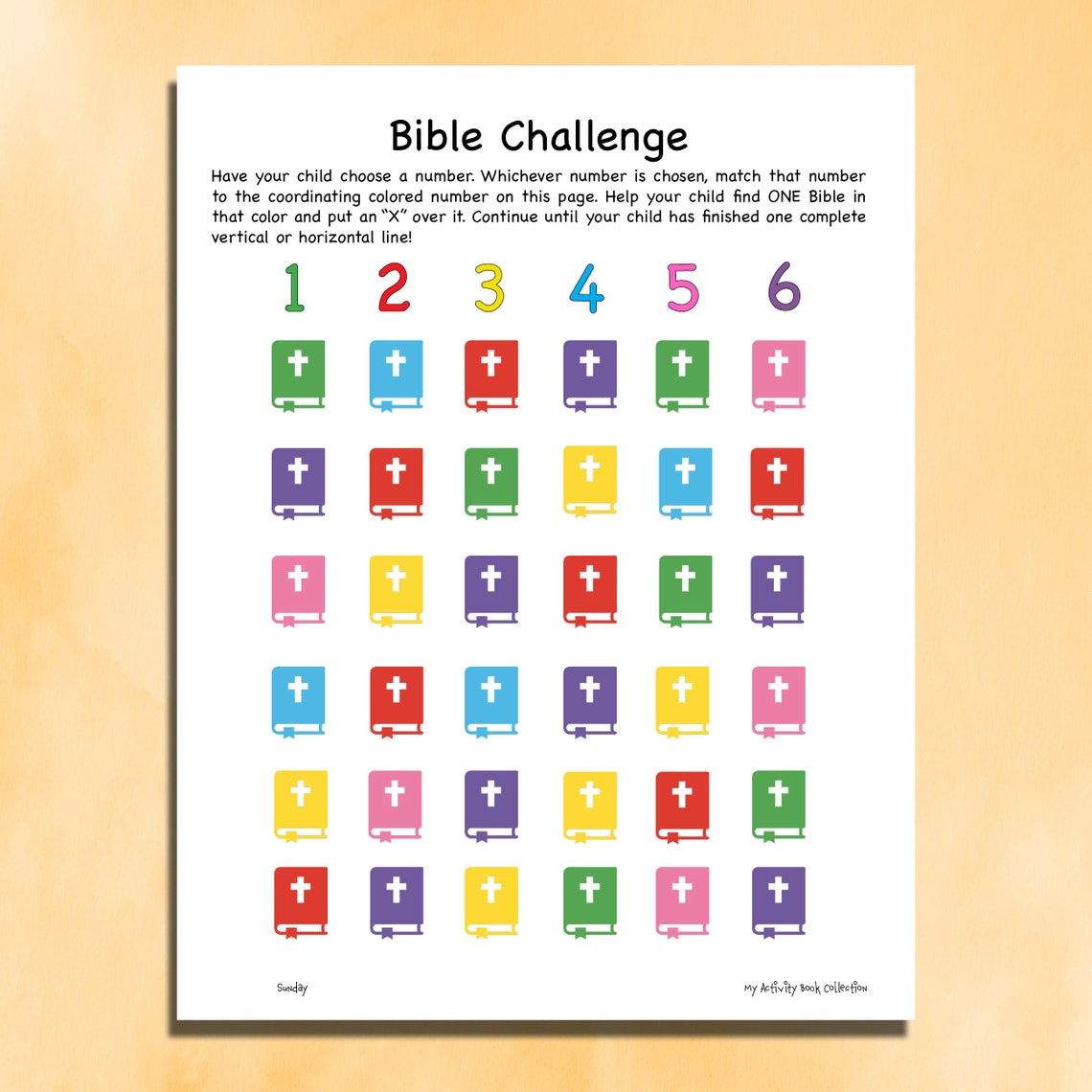 Bible Challenge Printable Worksheet for Kids NONDENOMINATIONAL ...