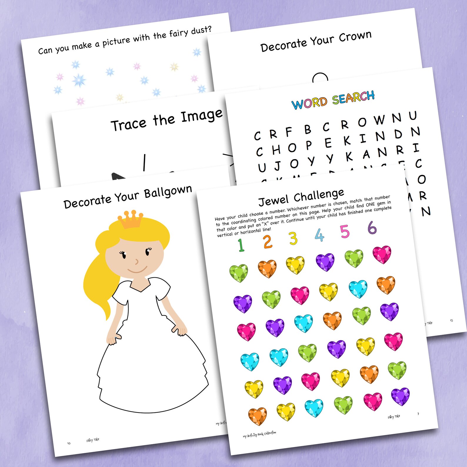 PRINTABLE Princess Fairy Tale Activity Book - Girls Gift, Bored Book ...