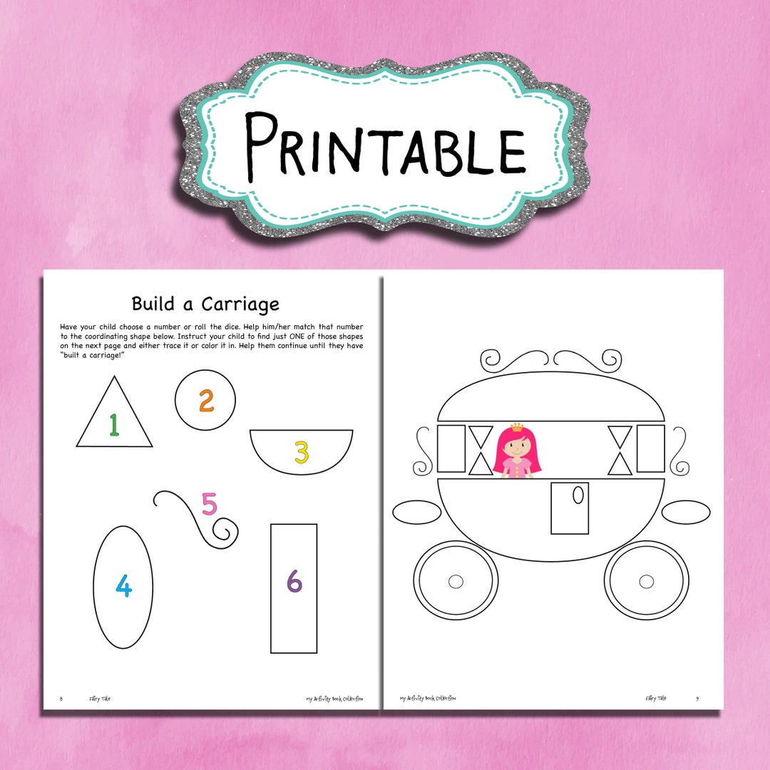 Build a Carriage Printable Worksheet for Kids PRINCESS- Activity for ...