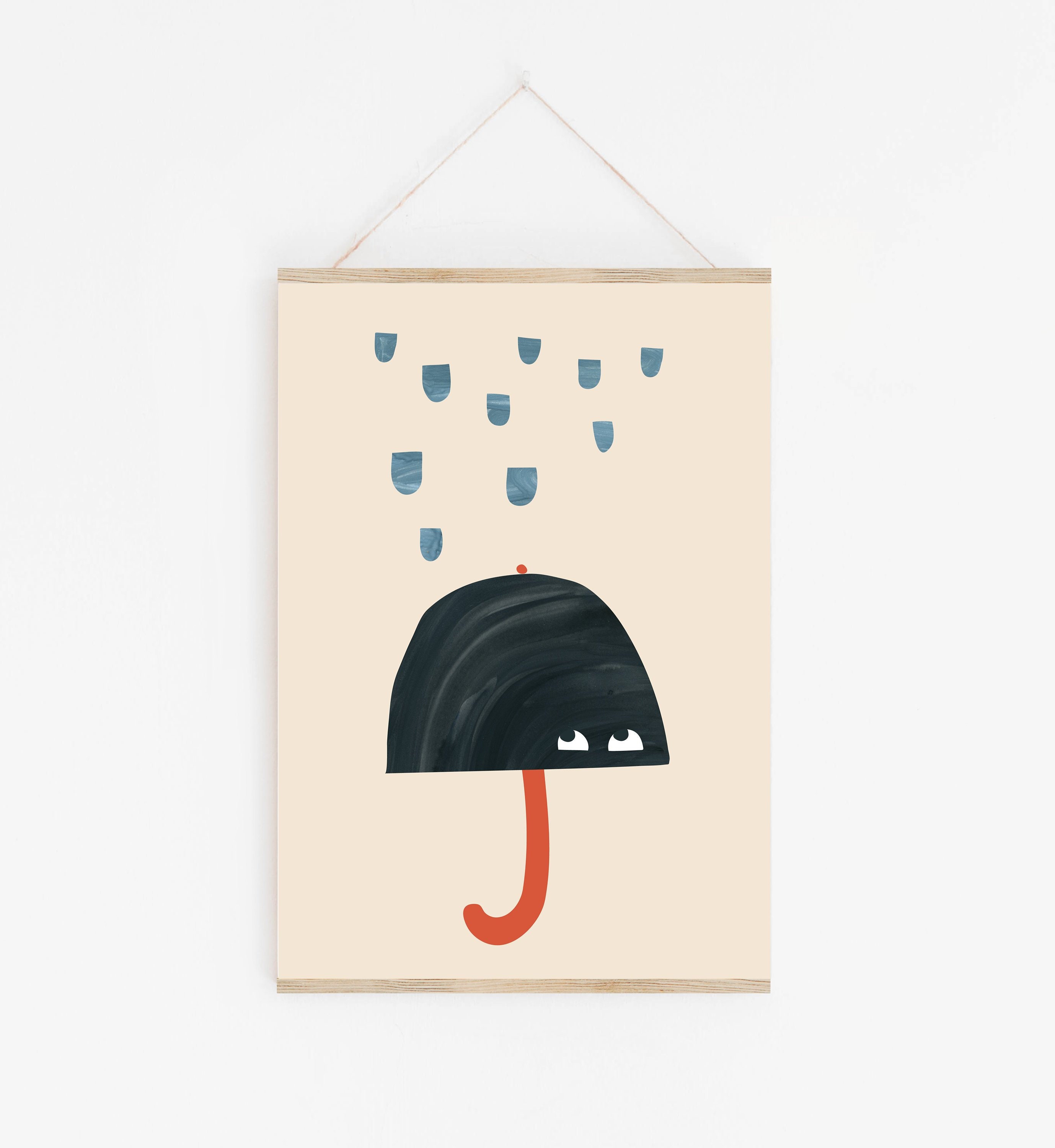 Children's Umbrella Print Umbrella Poster Nursery Art - Etsy