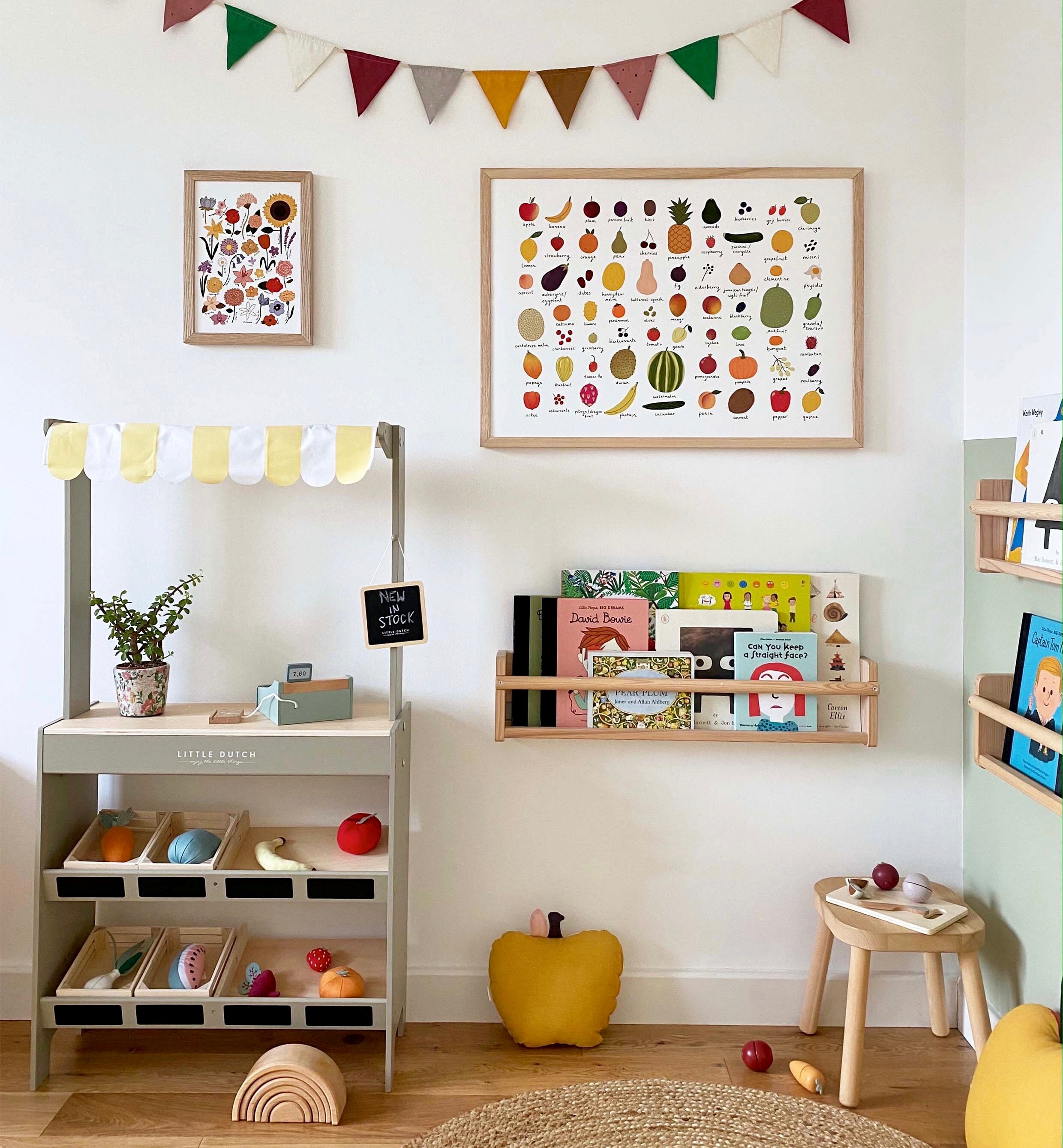 Fruit Chart Print Children's Decor Nursery Rainbow - Etsy