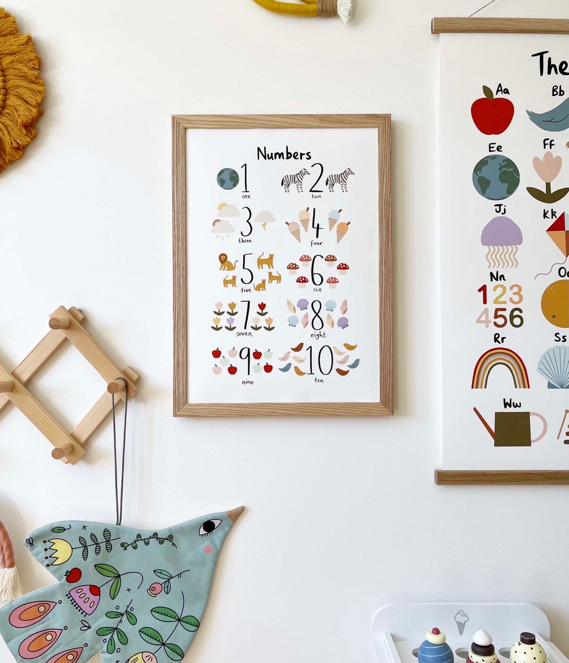 Numbers Print Colourful Number Poster Educational Print - Etsy