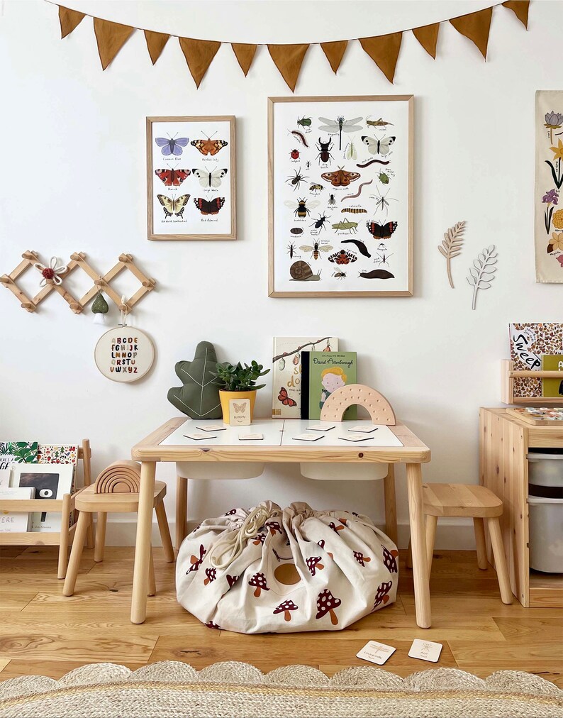 Butterflies Print Children's Decor Educational Decor - Etsy