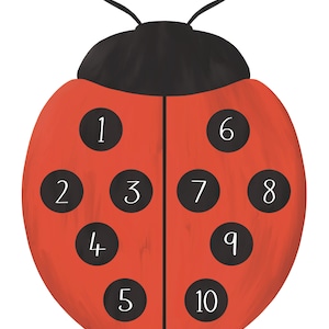 Ladybird Number Print, Ladybug Poster, Nursery Art, Perfect Baby Gift ...