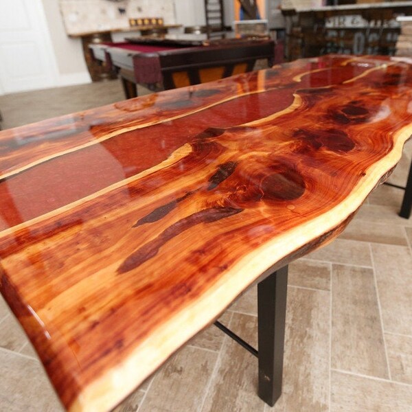 Live Edge Picnic Table Cedar - Etsy