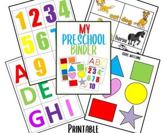 PRINTABLE Learning Binder, Digital Toddler Busy Binder, Preschool ...