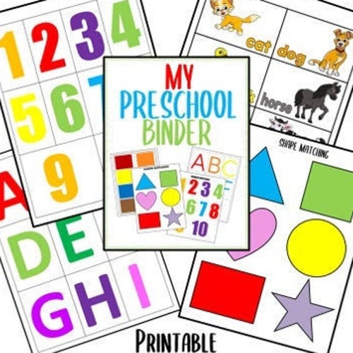 Toddler Preschool Busy Book Printable Learning Folder Home - Etsy