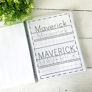 PERSONALIZED Tracing Notebook Dry Erase Name Tracing, Letters, Shapes ...