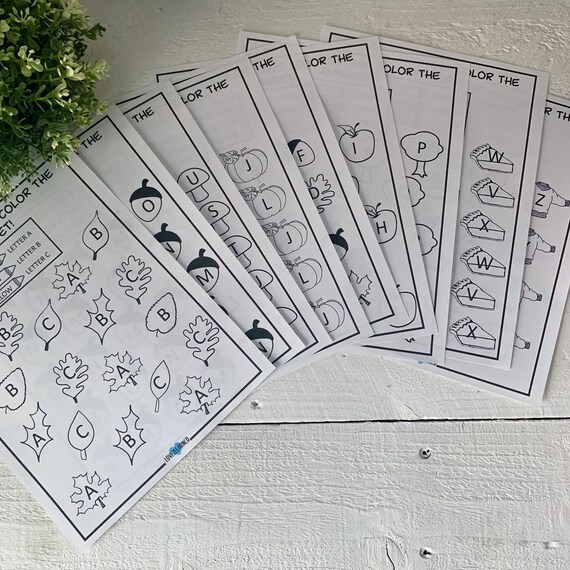 Fall Alphabet Search Find and Color Printable Activity - Etsy