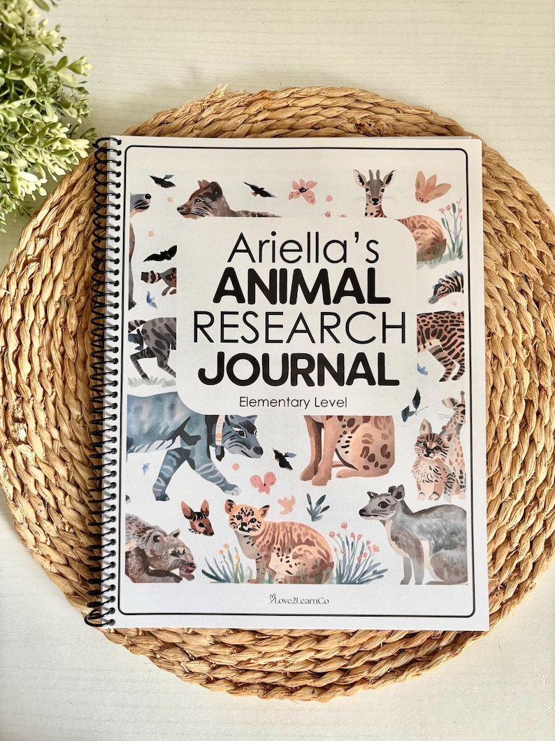 Animal Research Journal Elementary Level | Homeschool Science Journal ...