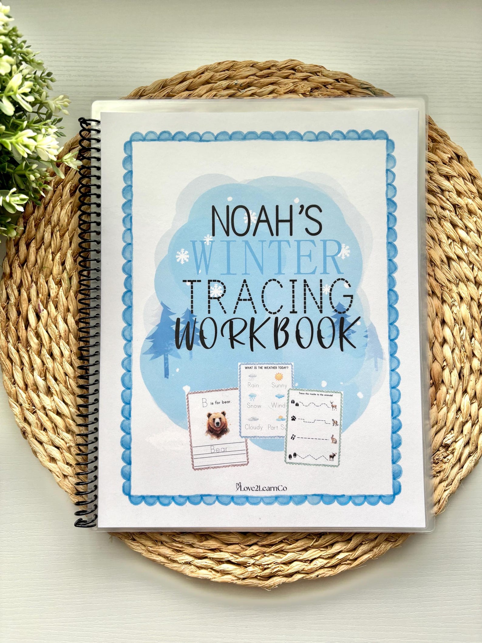 PERSONALIZED Tracing Notebook Winter Theme | Name Tracing, Shapes ...