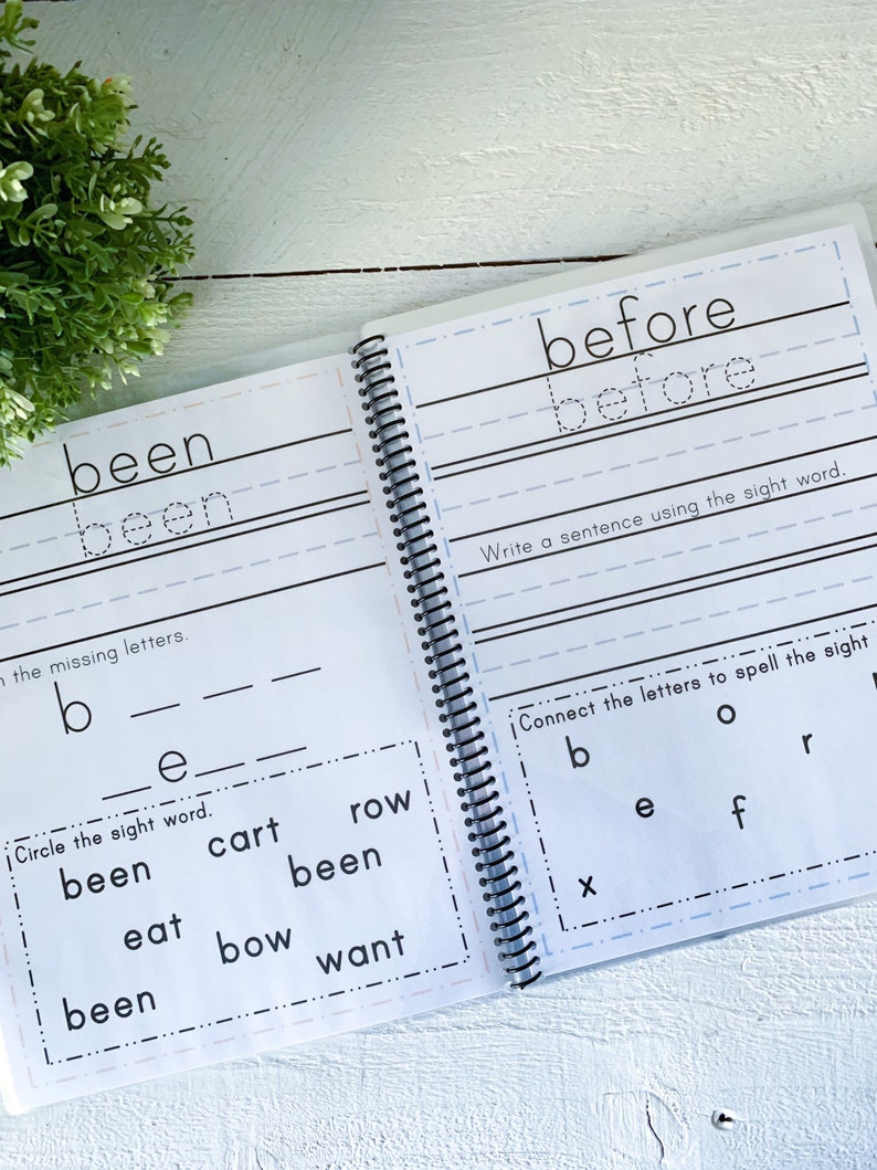 2nd Grade Sight Word Tracing Workbook Dolch Sight Words Dry - Etsy