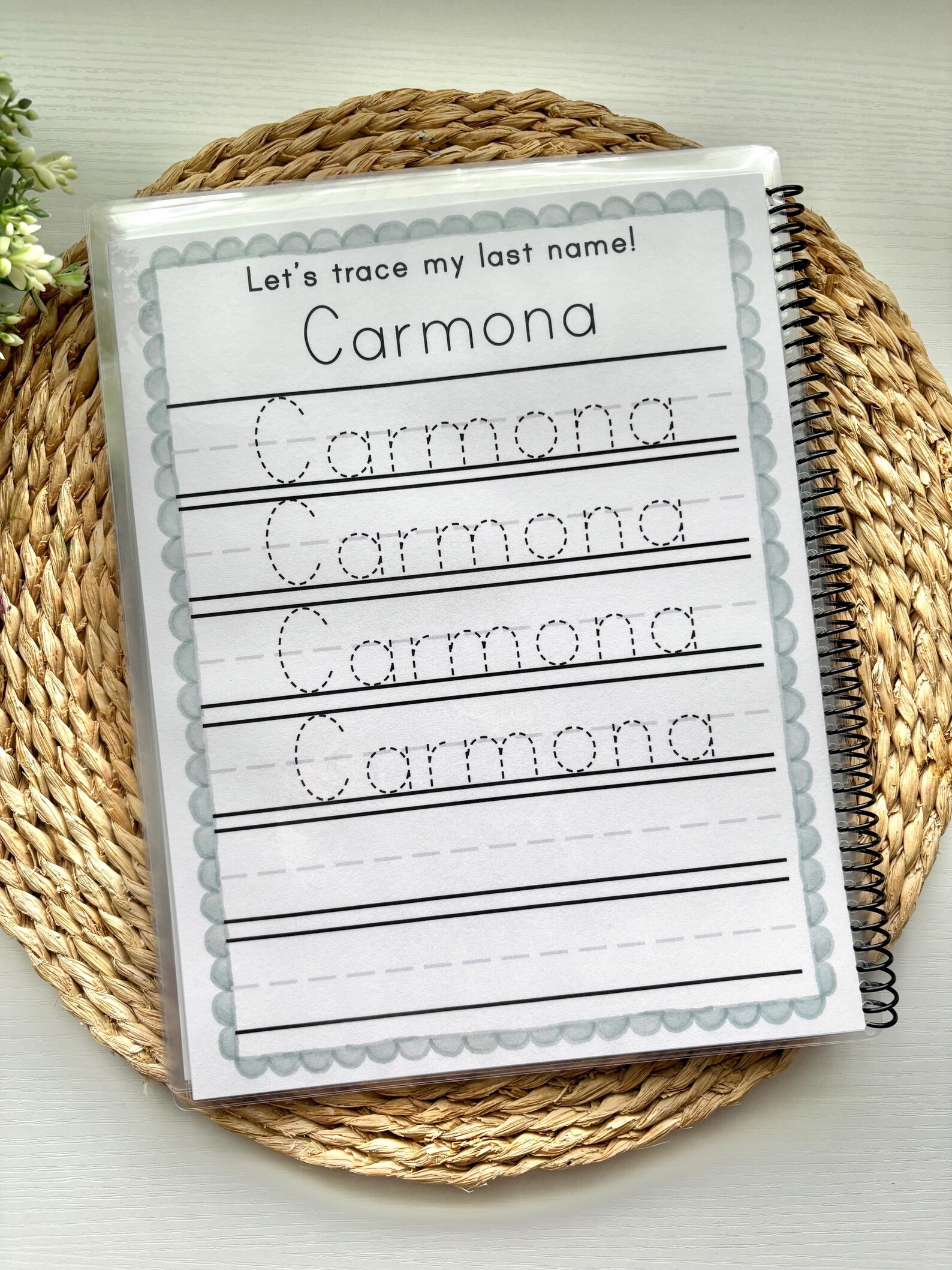 PERSONALIZED Tracing Notebook Winter Theme | Name Tracing, Shapes ...
