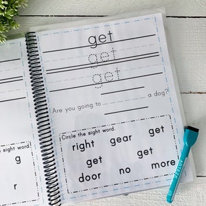 Kindergarten Sight Word Tracing Notebook Dolch Sight Words - Etsy