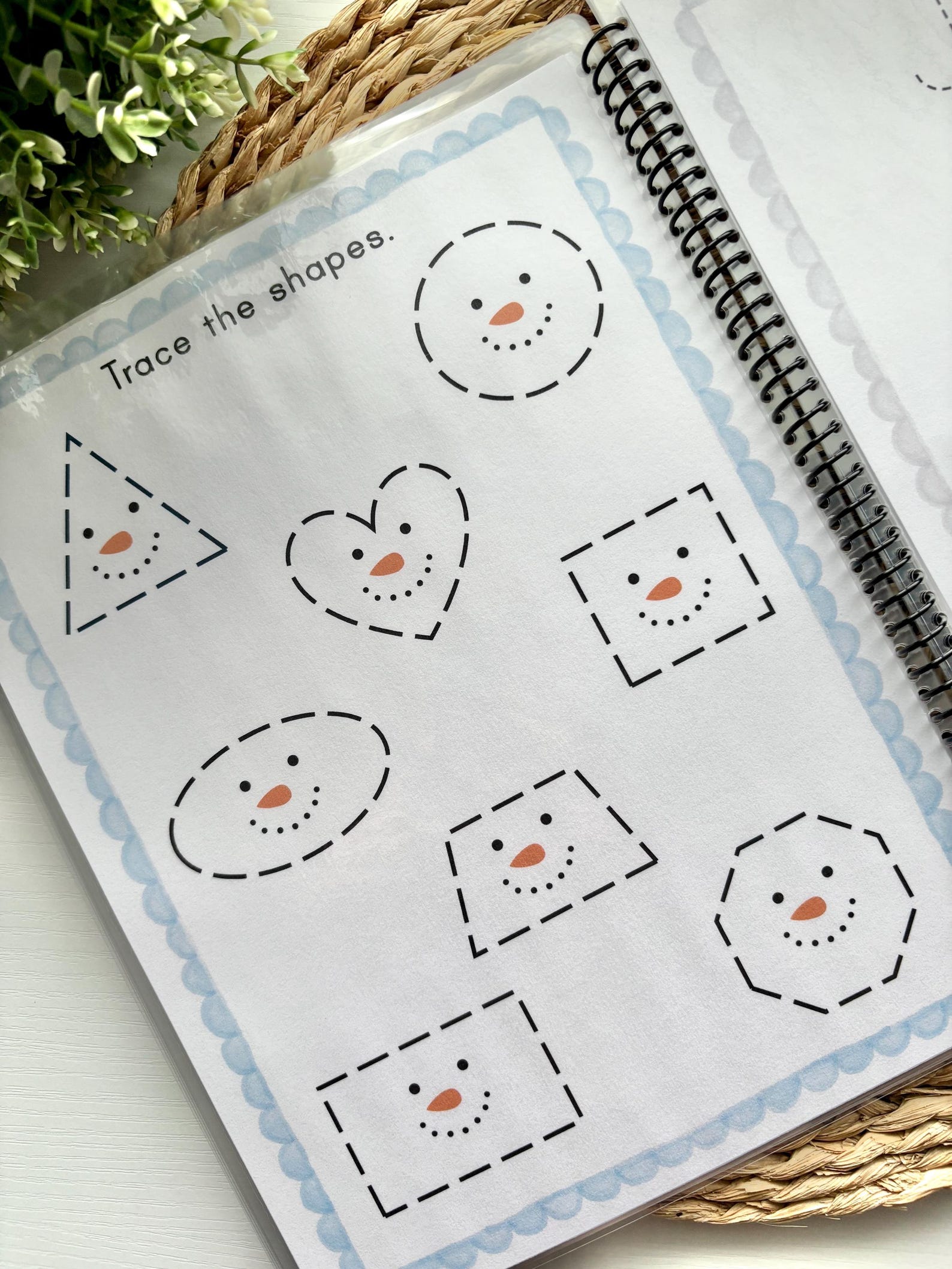 PERSONALIZED Tracing Notebook Winter Theme | Name Tracing, Shapes ...