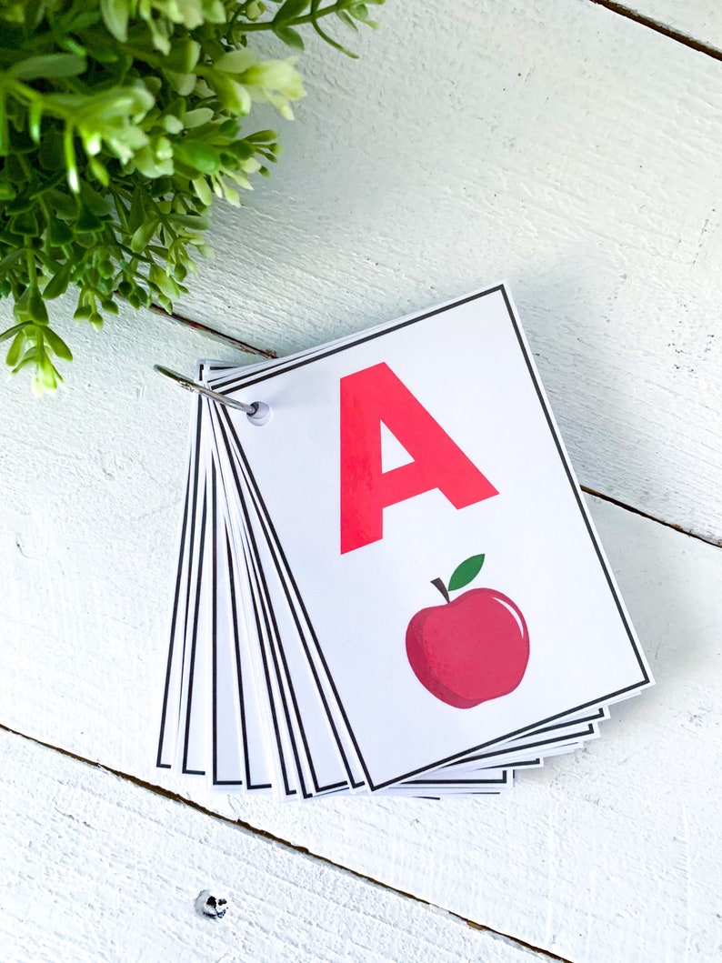PRESCHOOL & Kindergarten Alphabet Flashcards Printable - Etsy