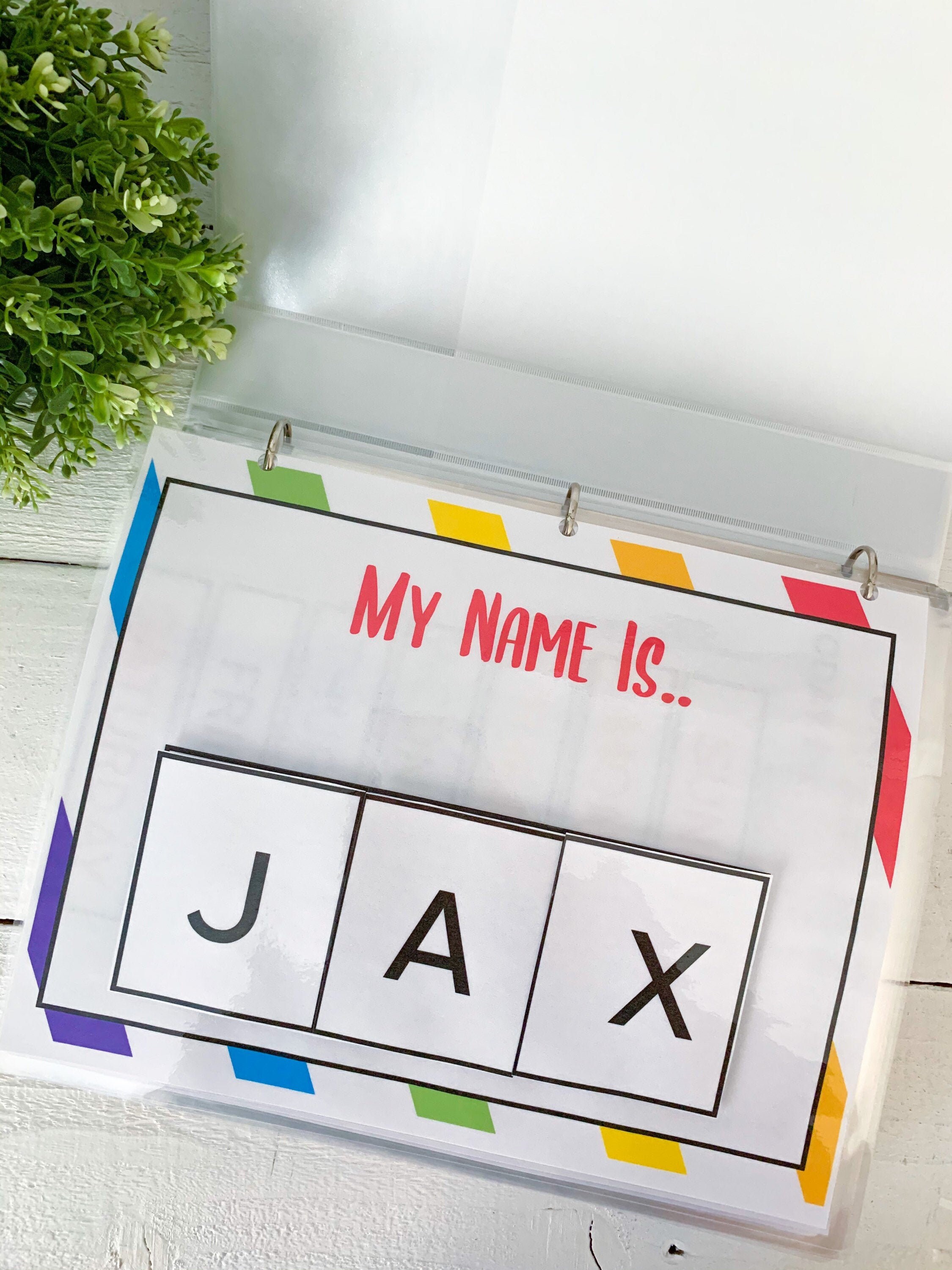 PRESCHOOL TODDLER Learning Binder With Personalized Name Etsy