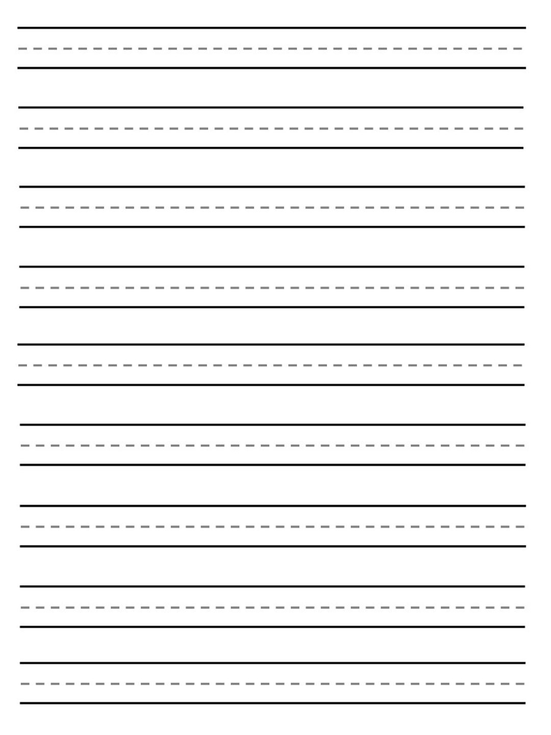 Lined Writing Paper Practice Learn to Write Paper - Etsy