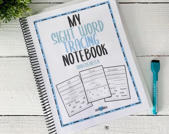 Kindergarten Sight Word Tracing Notebook Dolch Sight Words Primer - Etsy