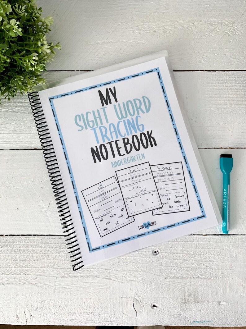 Kindergarten Sight Word Tracing Notebook Dolch Sight Words - Etsy