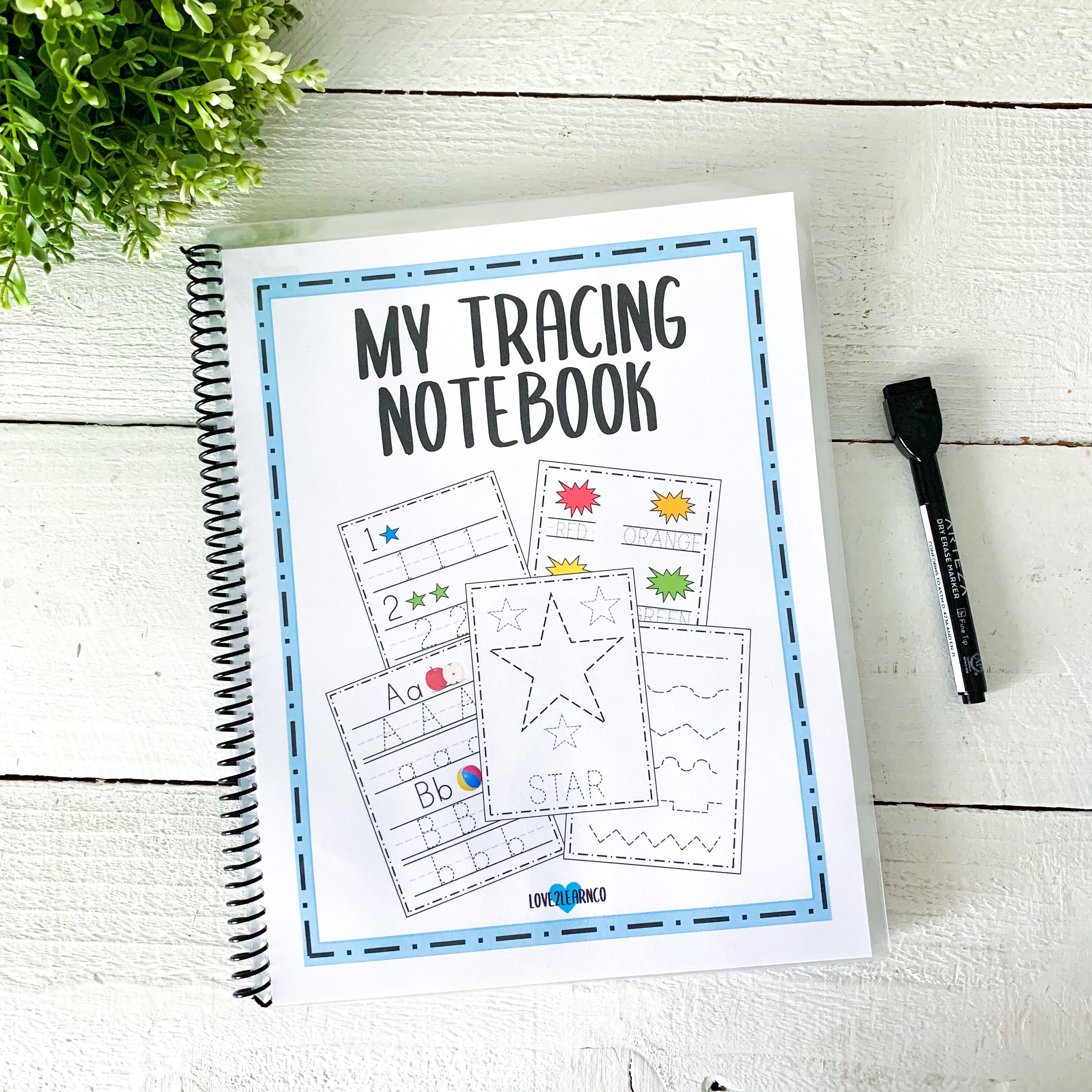 Tracing Notebook Dry Erase Name Tracing Letters Shapes - Etsy