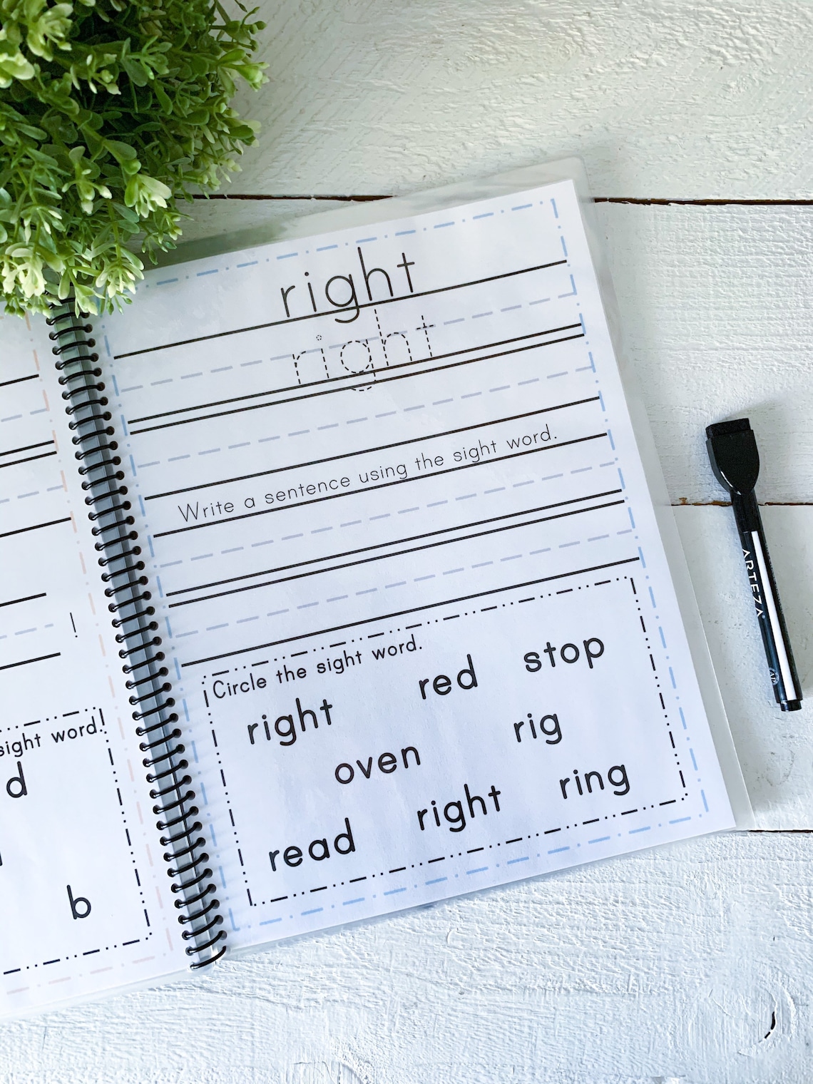 2nd Grade Sight Word Tracing Workbook Dolch Sight Words Dry Erase - Etsy
