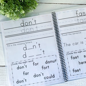 2nd Grade Sight Word Tracing Workbook Dolch Sight Words Dry - Etsy