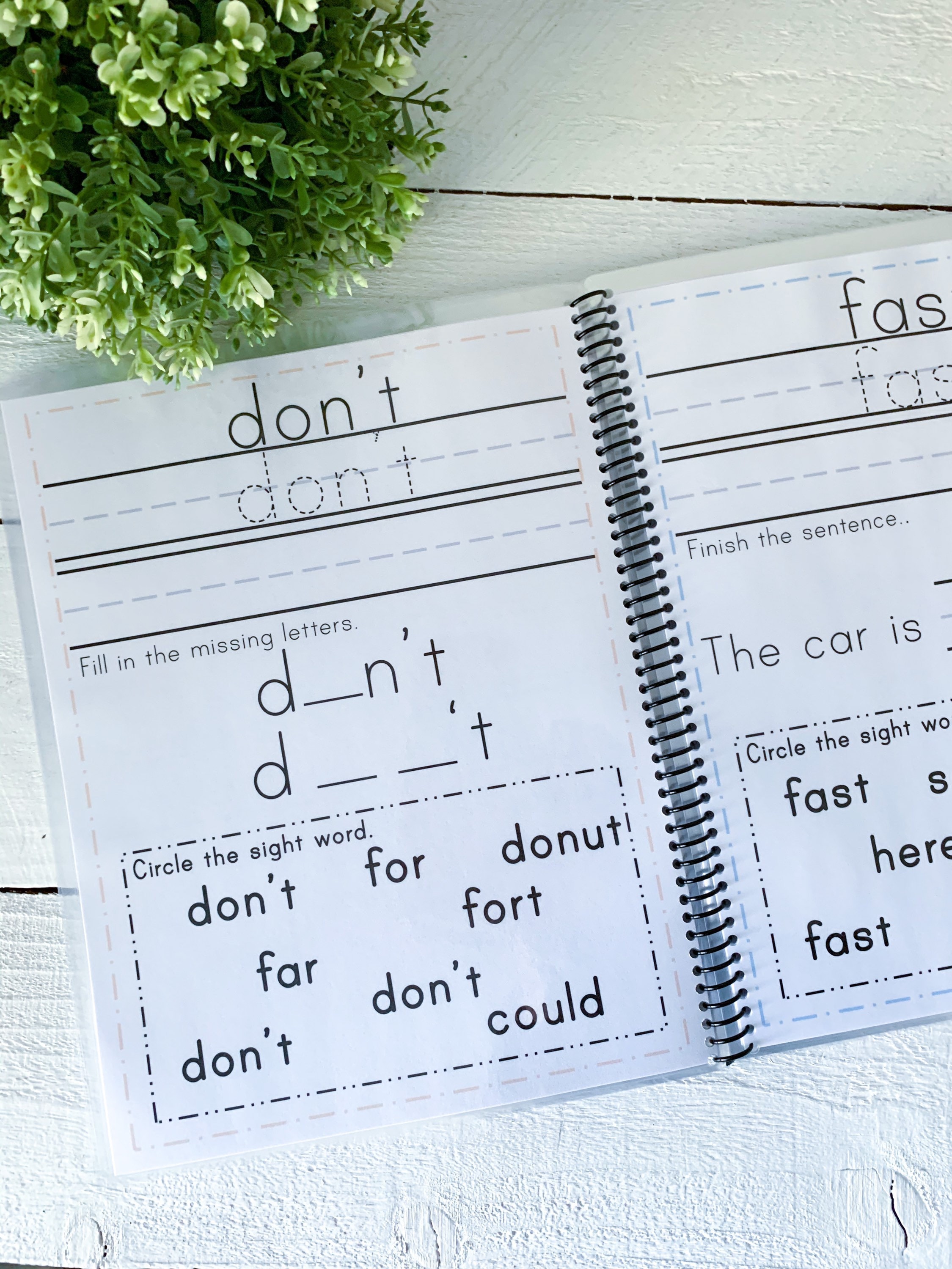 2nd Grade Sight Word Tracing Workbook Dolch Sight Words Dry Erase - Etsy
