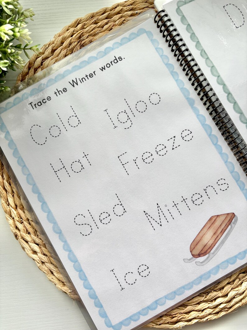 PERSONALIZED Tracing Notebook Winter Theme | Name Tracing, Shapes ...