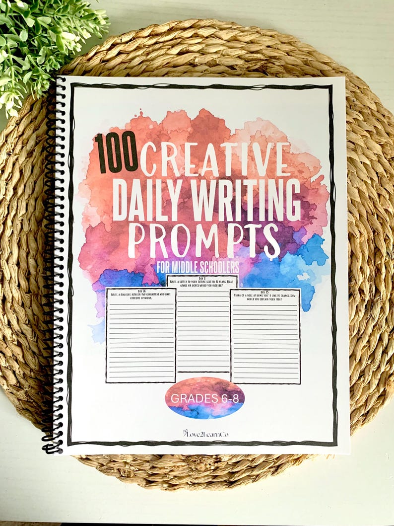 100 Creative Daily Writing Prompts for Middle Schoolers | Homeschool ...