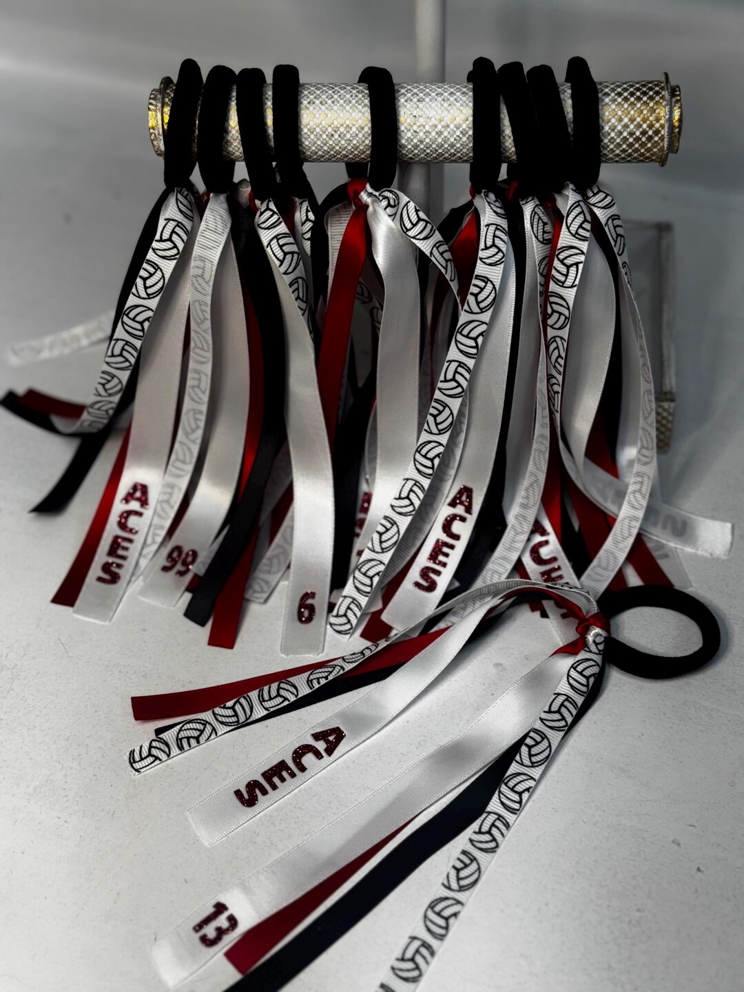 Custom Team Spirit Ribbon Hair Tie, Personalized Sports Gift - Etsy