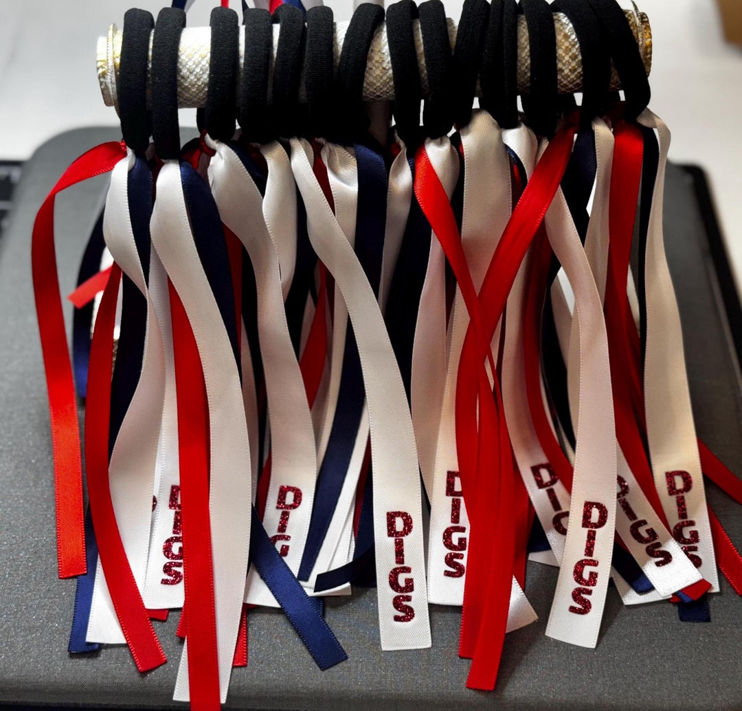 Custom Personalized Sports Team Ribbon, Team Spirit Ribbons, Hair ...