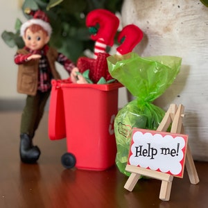 Deluxe Elf Accessory - Funny Elf Trash Can With Arrival Letter, Elf ...